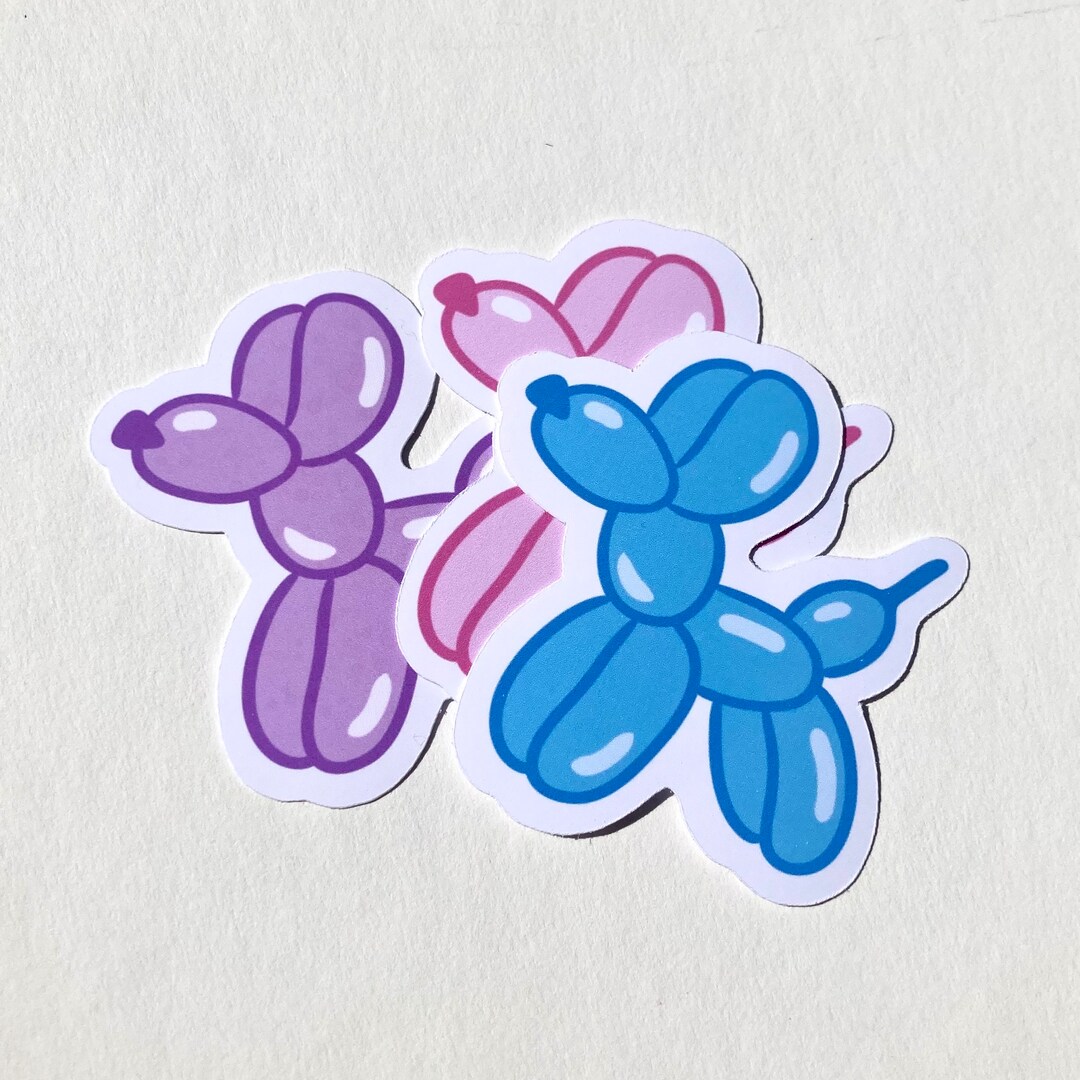 Balloon Dog Sticker // Cute Stickers, Scrapbooking, Journaling, Vinyl ...