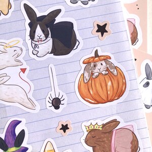 Halloween Bunny Stickers // Cute Stickers, Animal Stickers, Planner ...