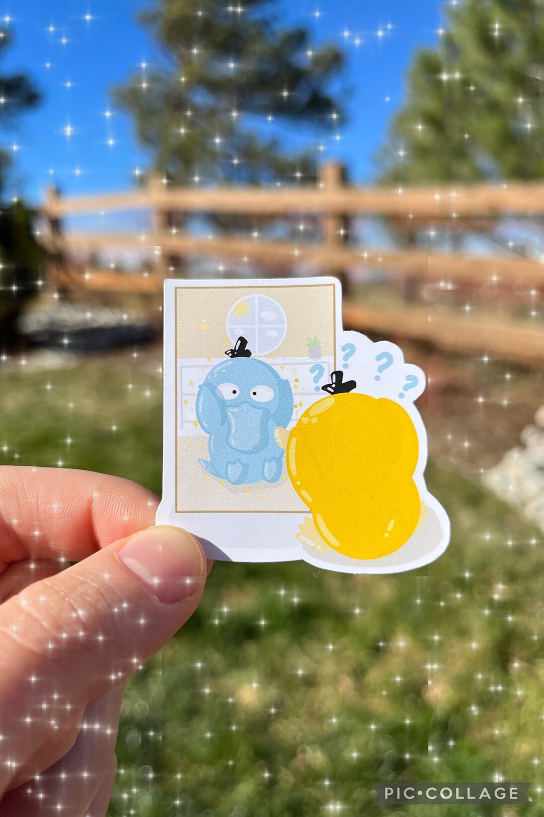 Psyduck Matte Sticker 2 Pokemon Sticker - Etsy