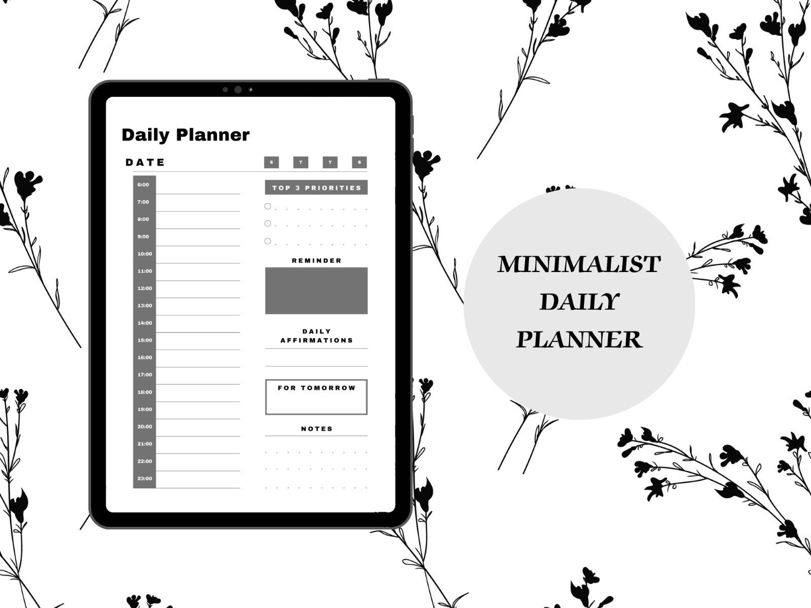 Editable Work Planner Template, Work Day Organizer, Printable Daily ...
