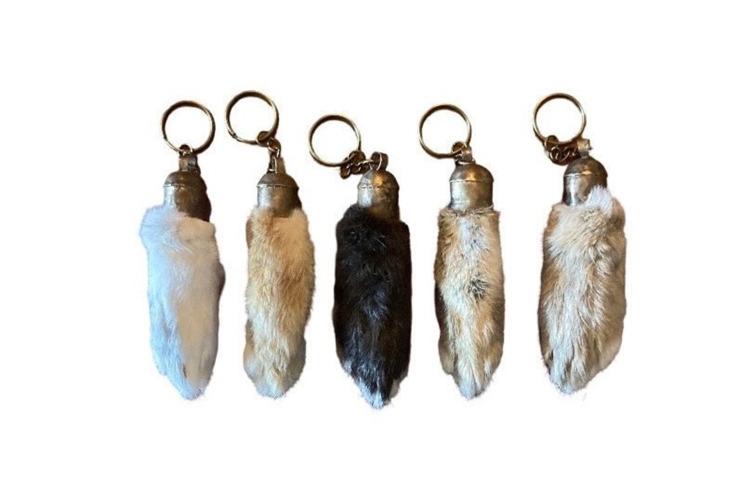 Rabbit Foot Keychain Vintage Bell - Etsy