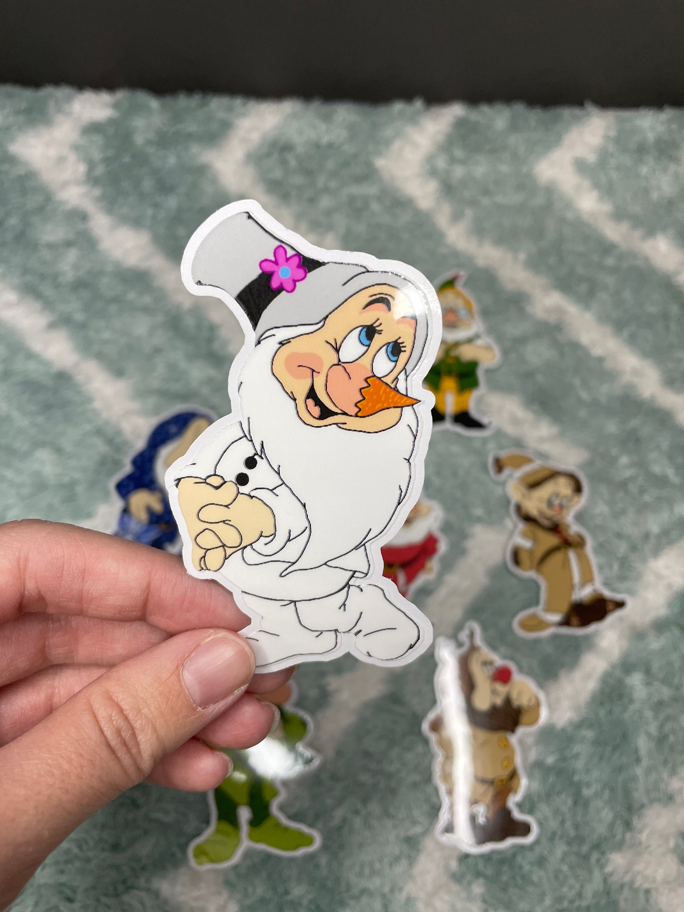 Dwarf Stickers Snow White Seven Dwarfs Christmas Sticker Christmas ...