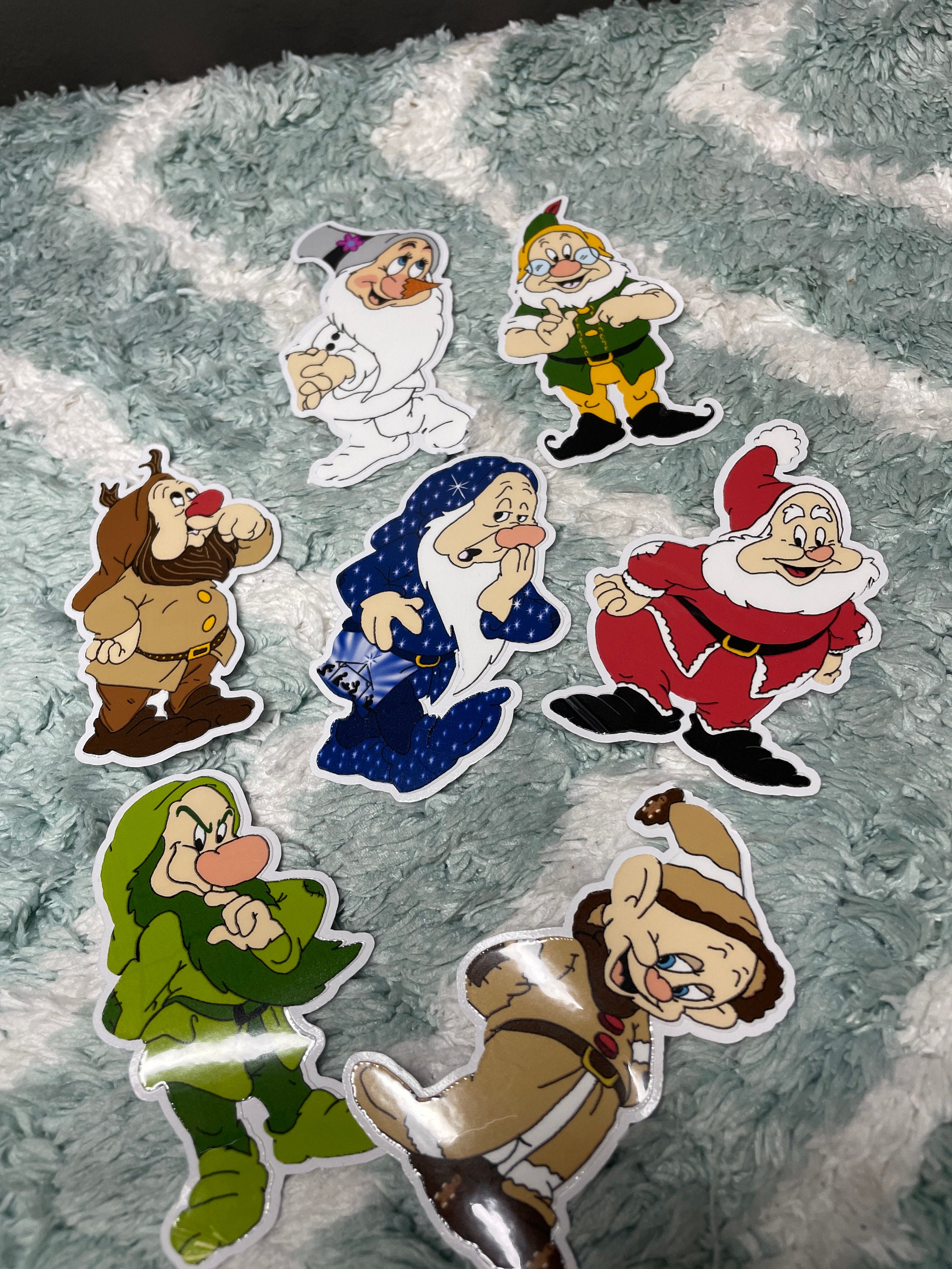 Dwarf Stickers Snow White Seven Dwarfs Christmas Sticker Christmas ...