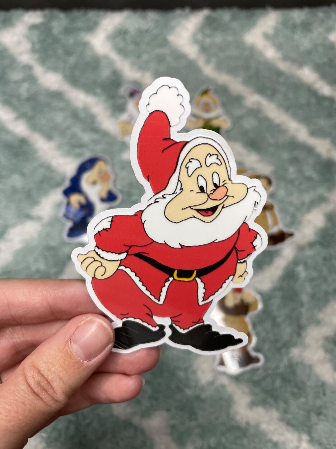 Dwarf Stickers Snow White Seven Dwarfs Christmas Sticker - Etsy