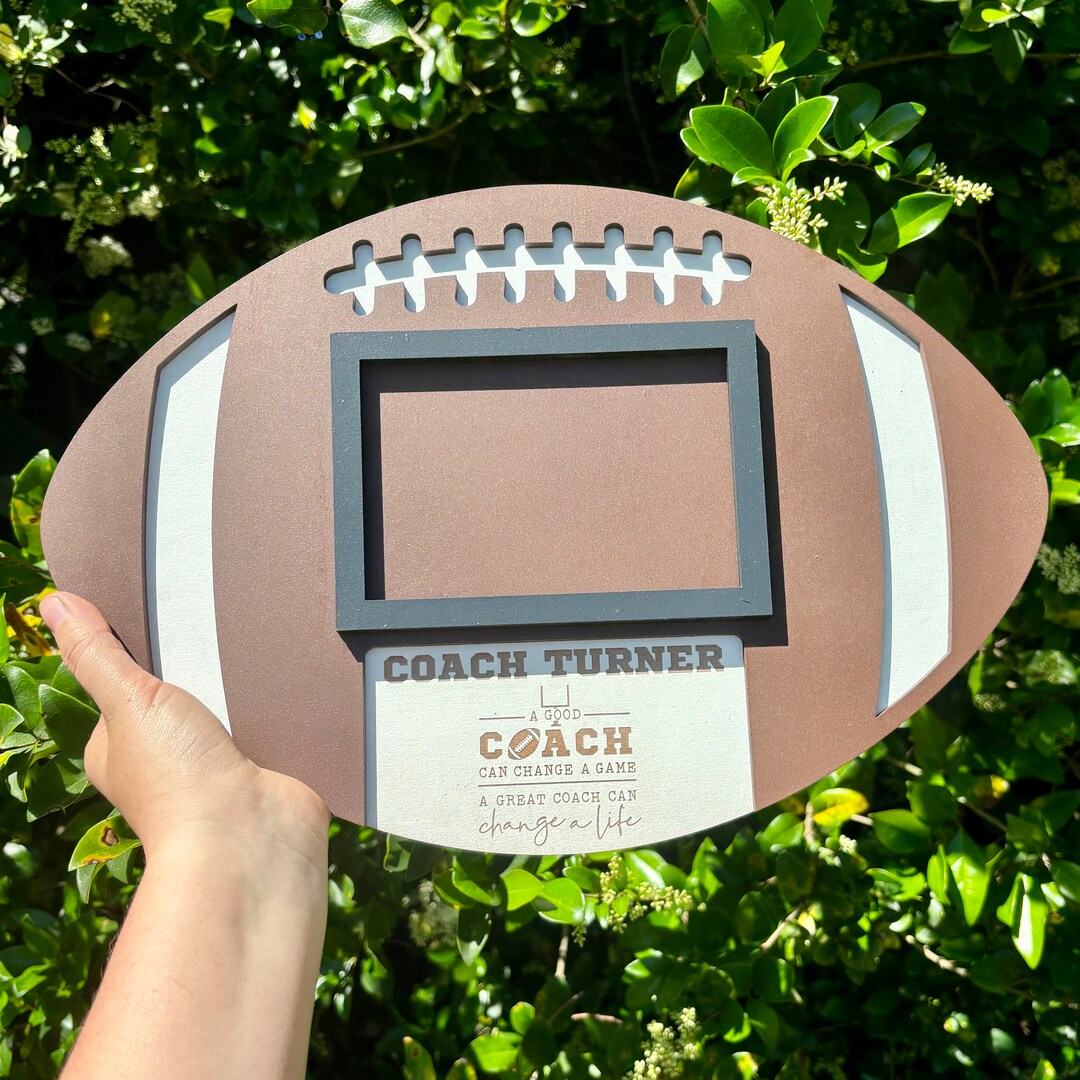Custom Football Coach Photo Frame Personalized Football Wall Hanging ...