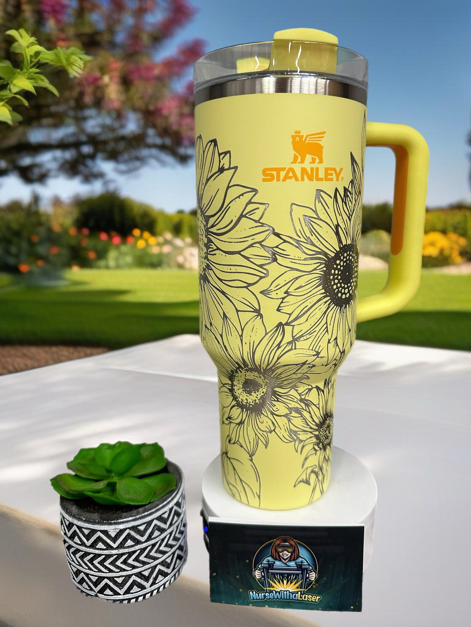 Sunflower, Full Sunflowers, Sunflower Gift, Laser Engraved Tumbler - Etsy