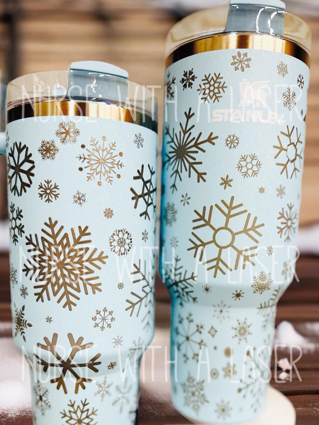 Snowflake, Winter Stanley Quencher Laser Engraved Tumbler - Etsy