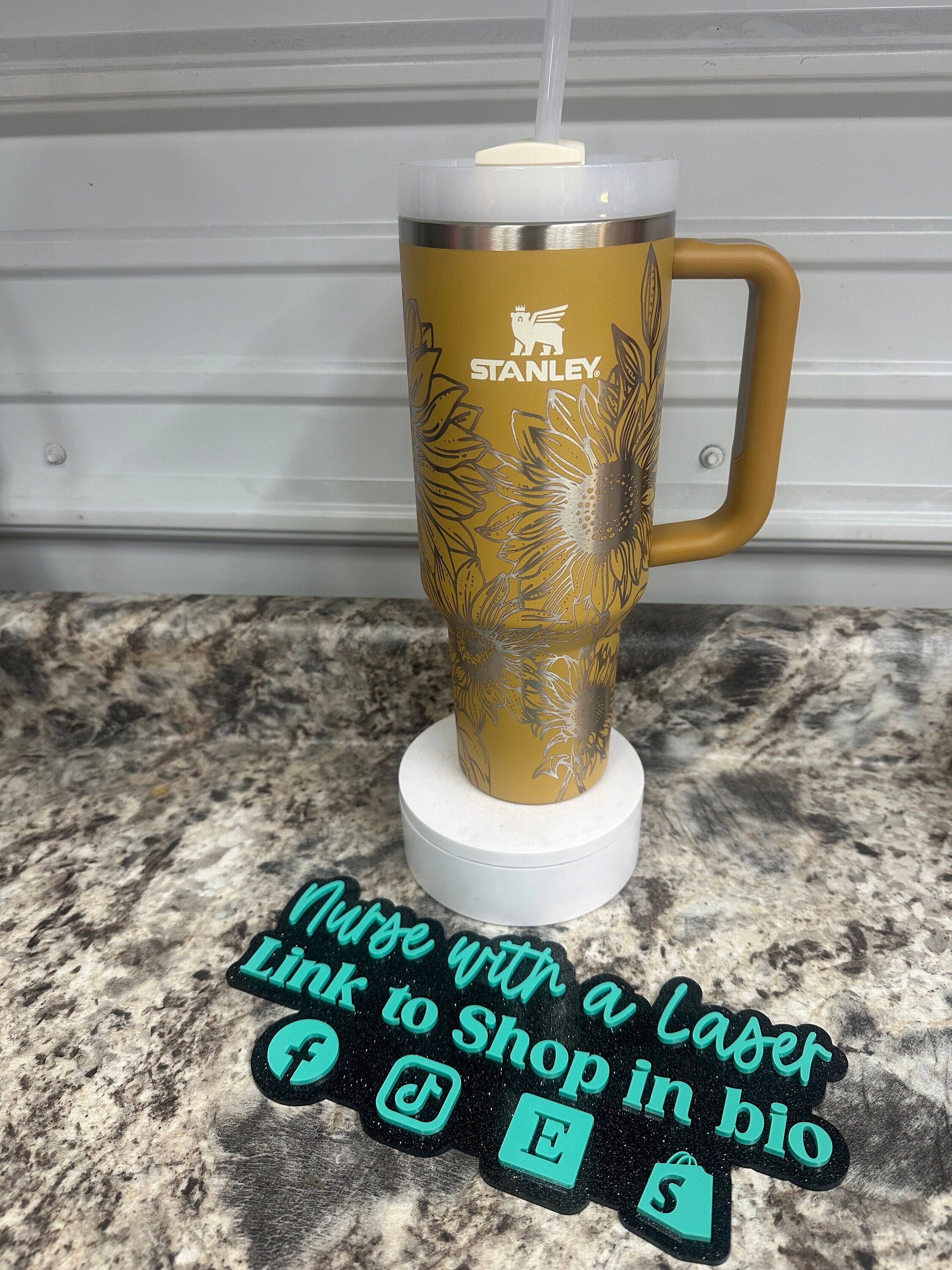 Sunflower, Full Sunflowers, Sunflower Gift, Laser Engraved Tumbler - Etsy