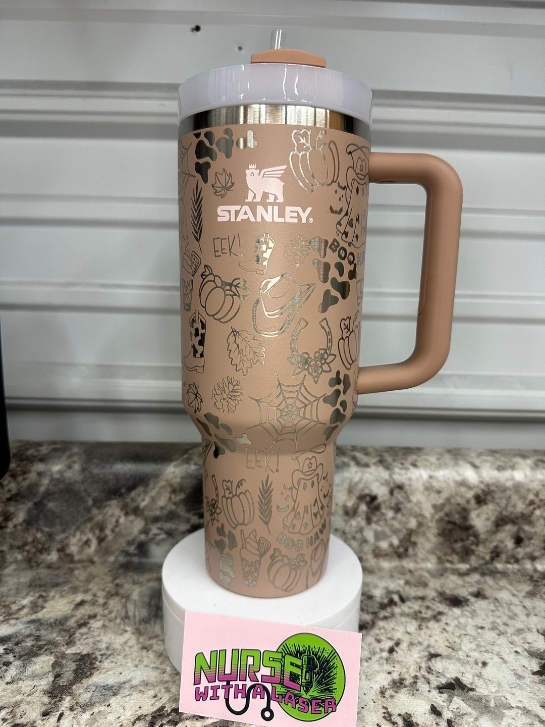 Western Spooky Ghosts 40oz Stanley Almond Rose, New Color! Halloween ...