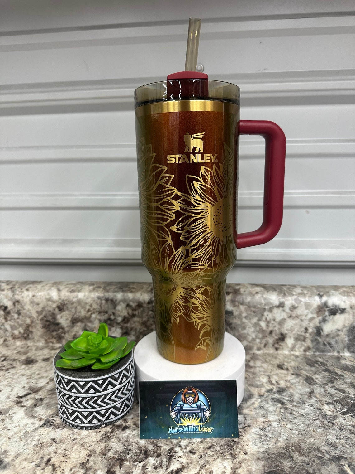 Sunflower, Full Sunflowers, Sunflower Gift, Laser Engraved Tumbler - Etsy