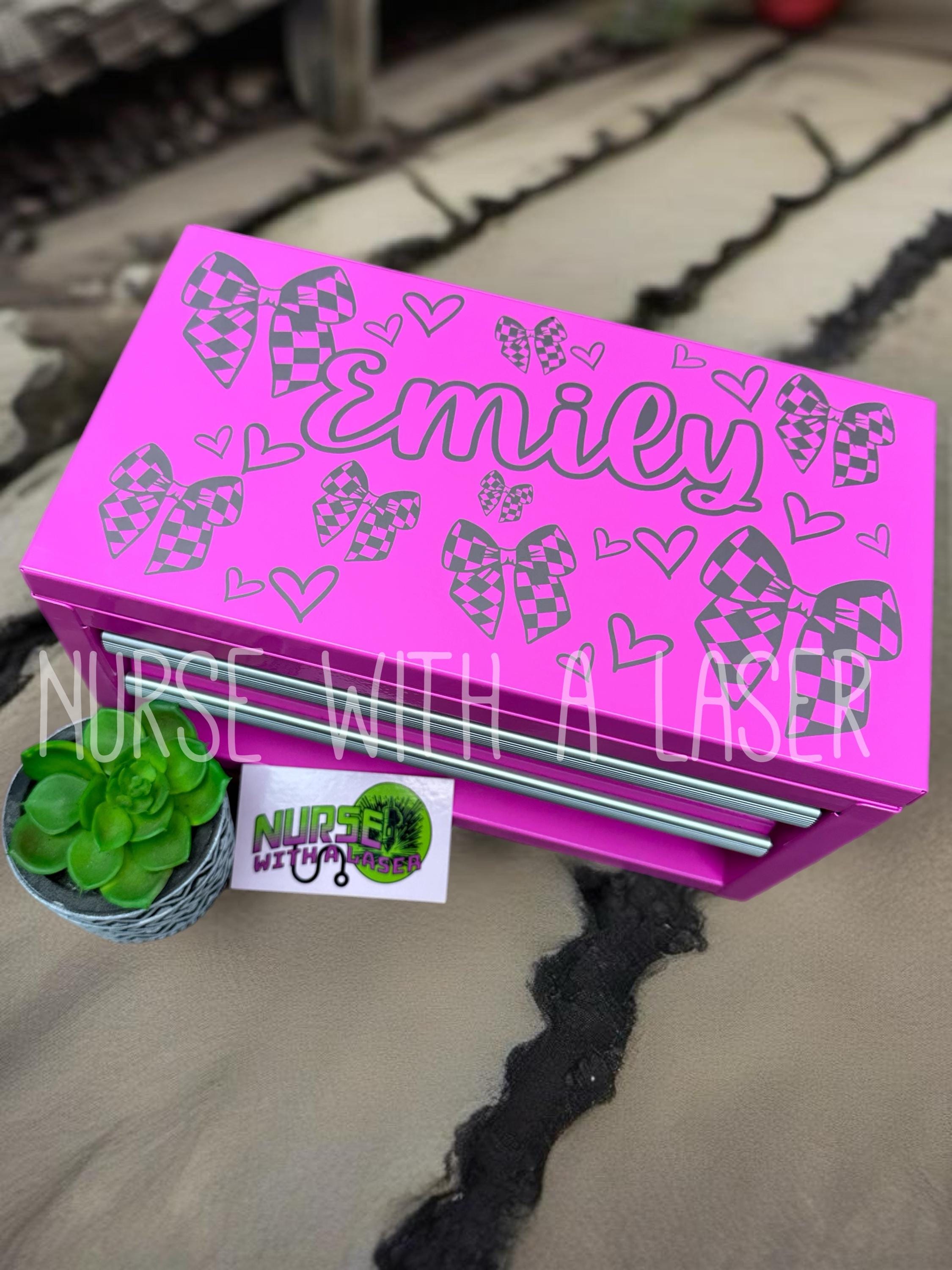 CUSTOM ENGRAVED Mini TOOLBOX, Couture Bows, Kobalt Mini Toolbox ...