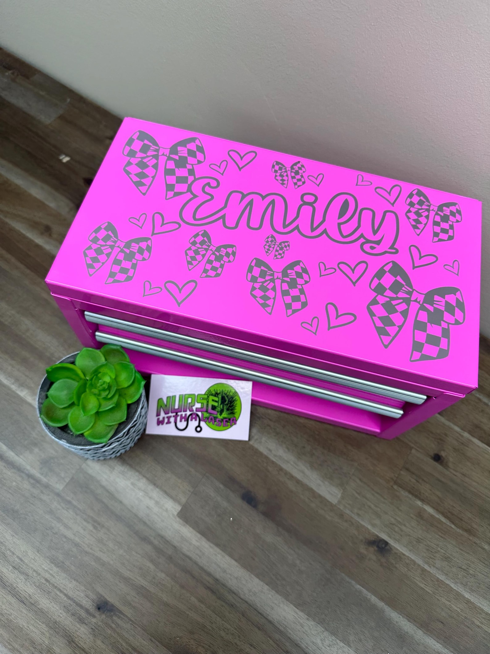 CUSTOM ENGRAVED Mini TOOLBOX, Couture Bows, Kobalt Mini Toolbox ...