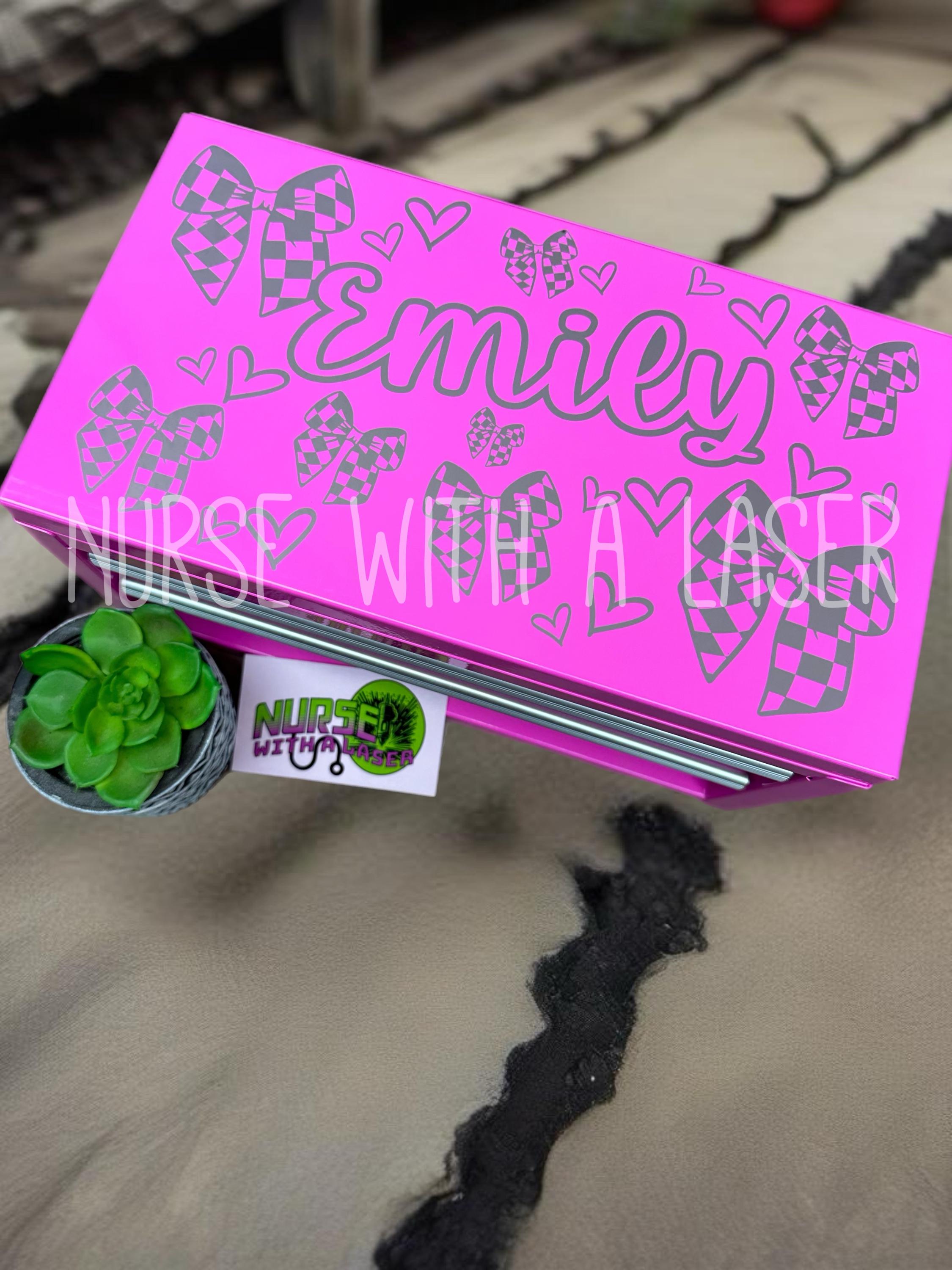 CUSTOM ENGRAVED Mini TOOLBOX, Couture Bows, Kobalt Mini Toolbox ...