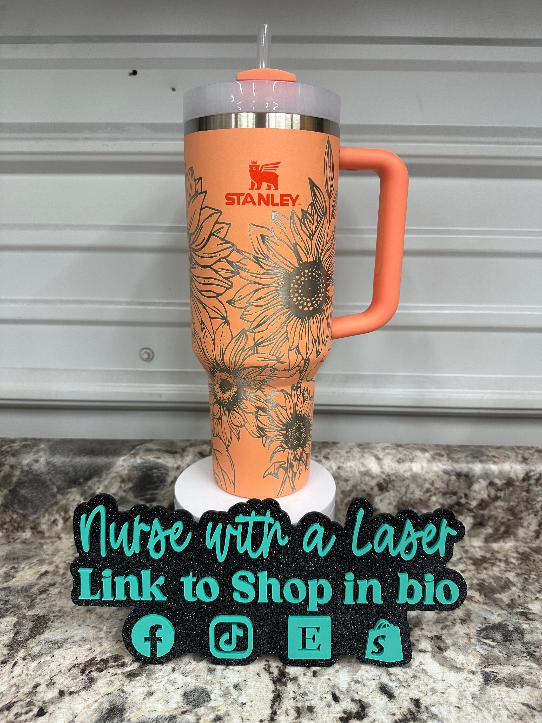 Sunflower, Full Sunflowers, Sunflower Gift, Laser Engraved Tumbler - Etsy