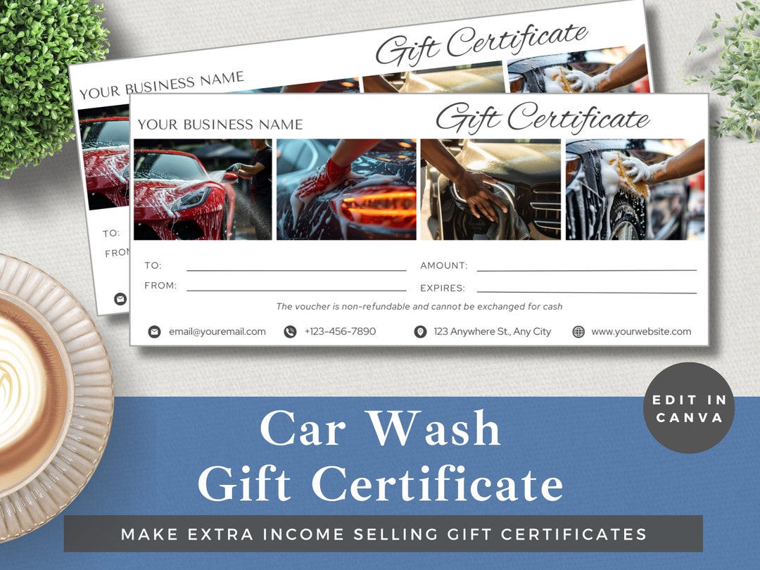 Editable Gift Certificate | Edit Template in Canva | Instant Download ...