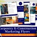 Editable Carpentry and Construction Flyer Bundle DIY Marketing Instant ...