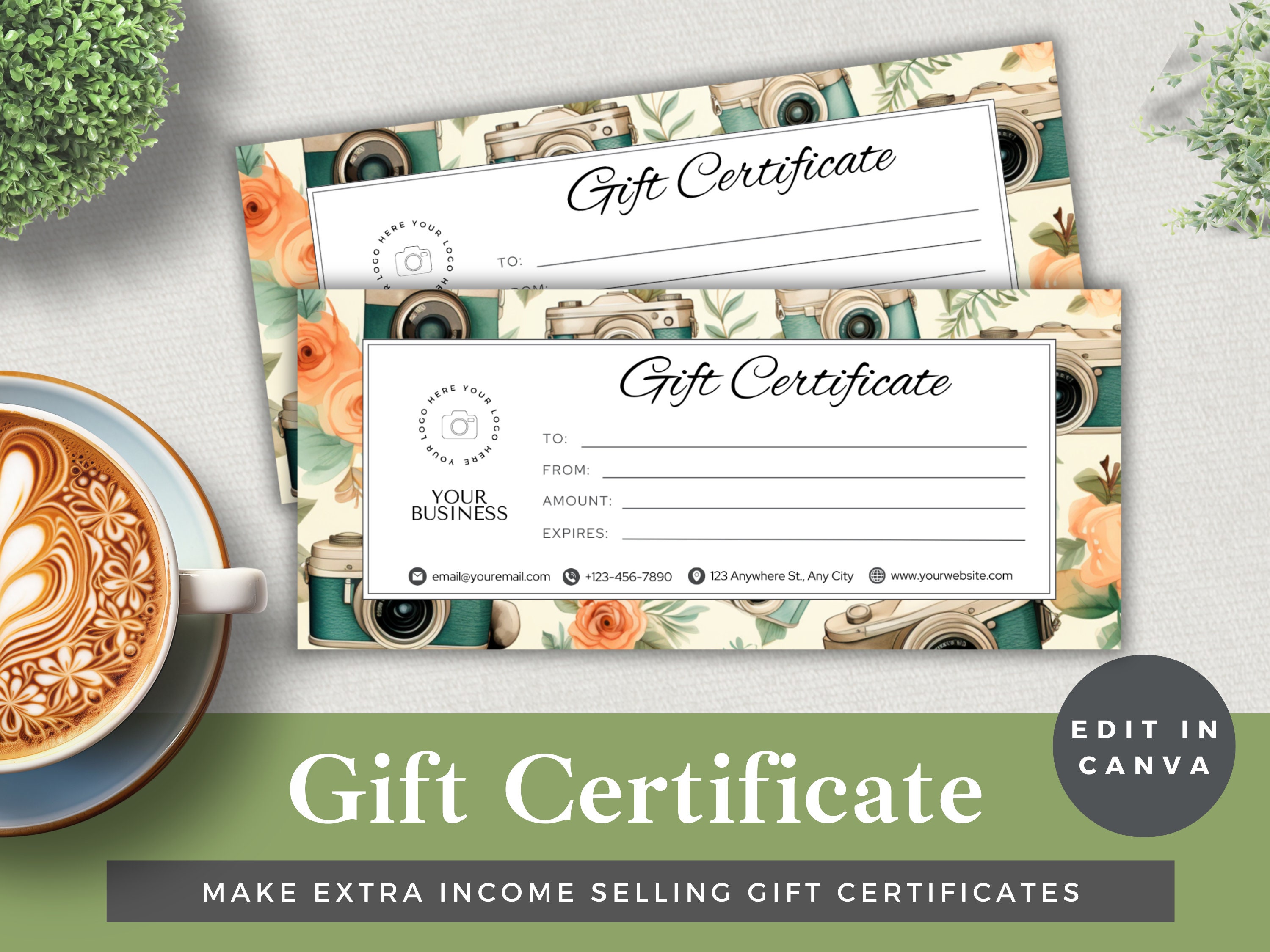 Editable Gift Certificate Photo Sessions Edit Template in - Etsy