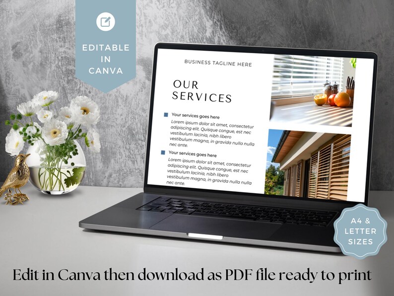 Editable Blinds & Shutters Flyer | Canva Template | Printable Marketing ...