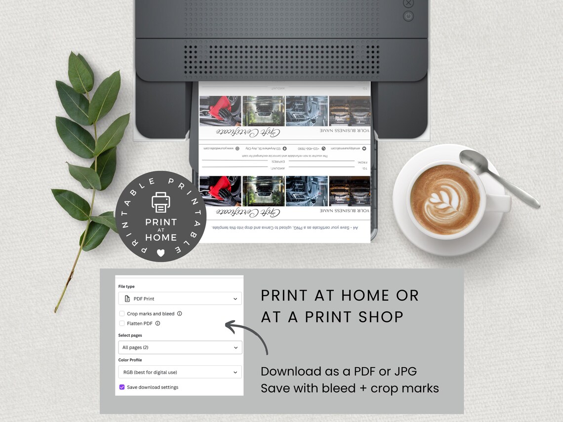 Editable SUV Detailing Gift Certificate | Car Cleaning Voucher ...