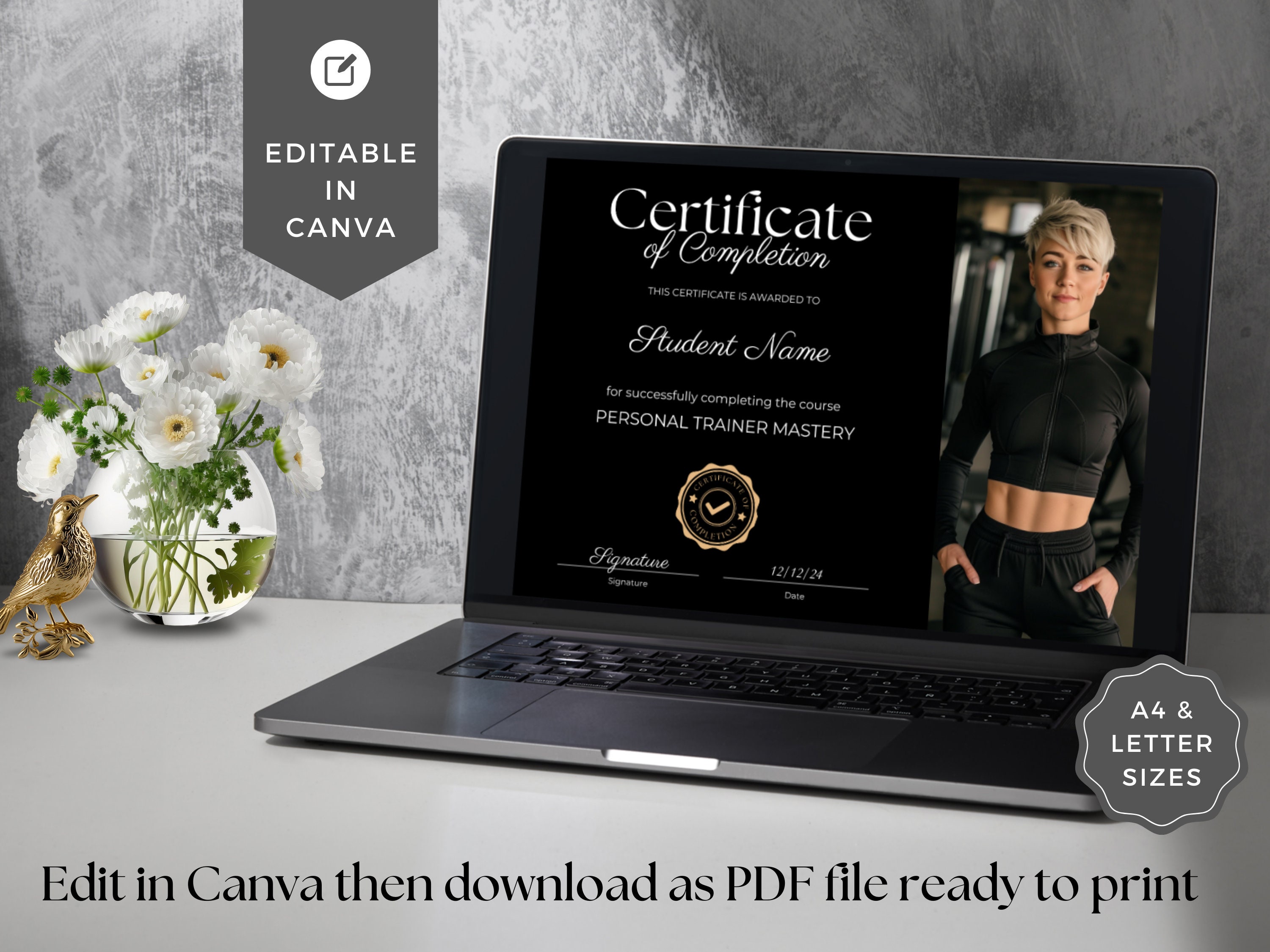 Certificate of Completion for Personal Trainer Course | Certificate ...