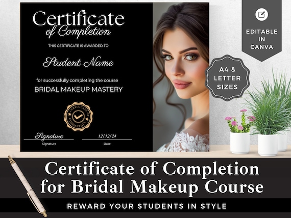 Makeup Artist Certificate Template Certificate Makeup Artist Education