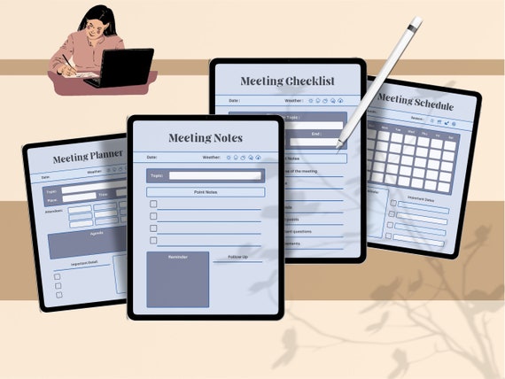 PDF Printable Meeting Notes Planner Pdf Printable Planner - Etsy