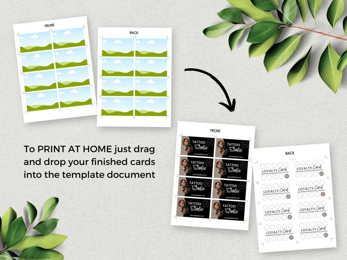 Tattoo Studio Loyalty Card Template: Editable Rewards Card (canva ...