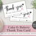Bakery Thank You Card Template: Pink & Black Design (edit in Canva ...