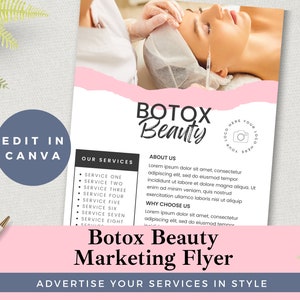Editable Botox and Filler Flyer: Luxury Salon Template (digital ...