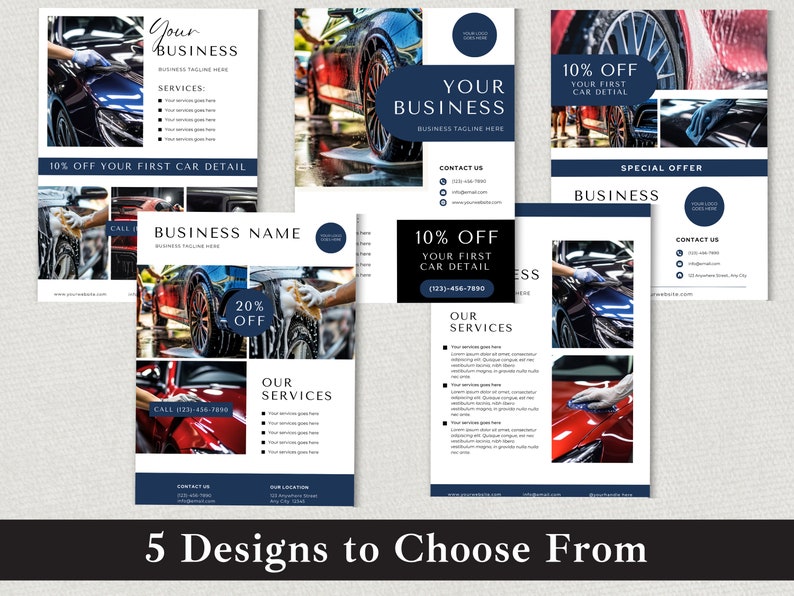 Car Detailing Flyer Editable DIY Marketing Kit Instant Download ...