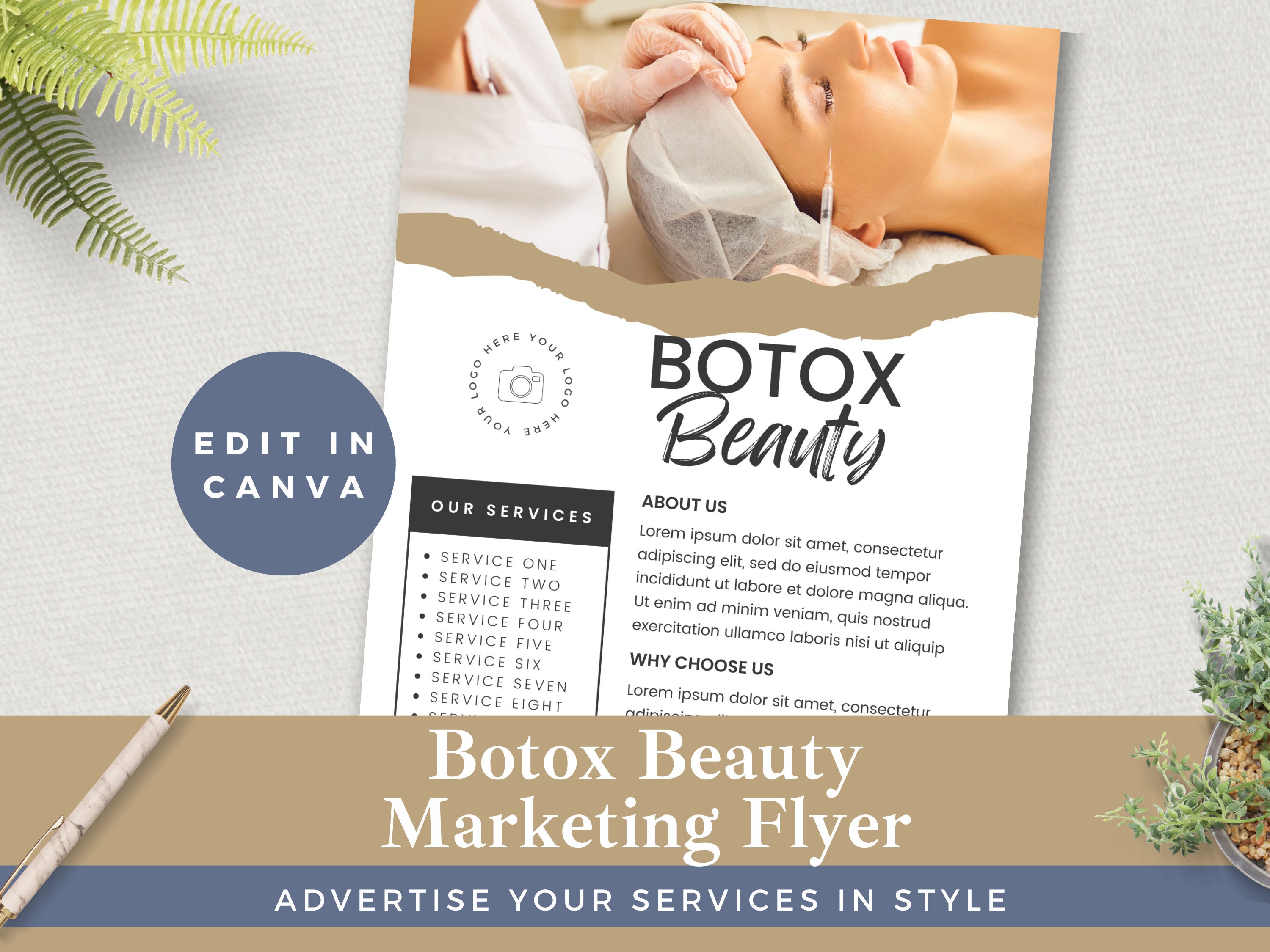 Botox and Filler Flyer | Editable DIY Marketing Brochure | Instant ...