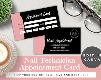 Nail Technician Appointment Cards, Appointment Cards, Business Cards ...