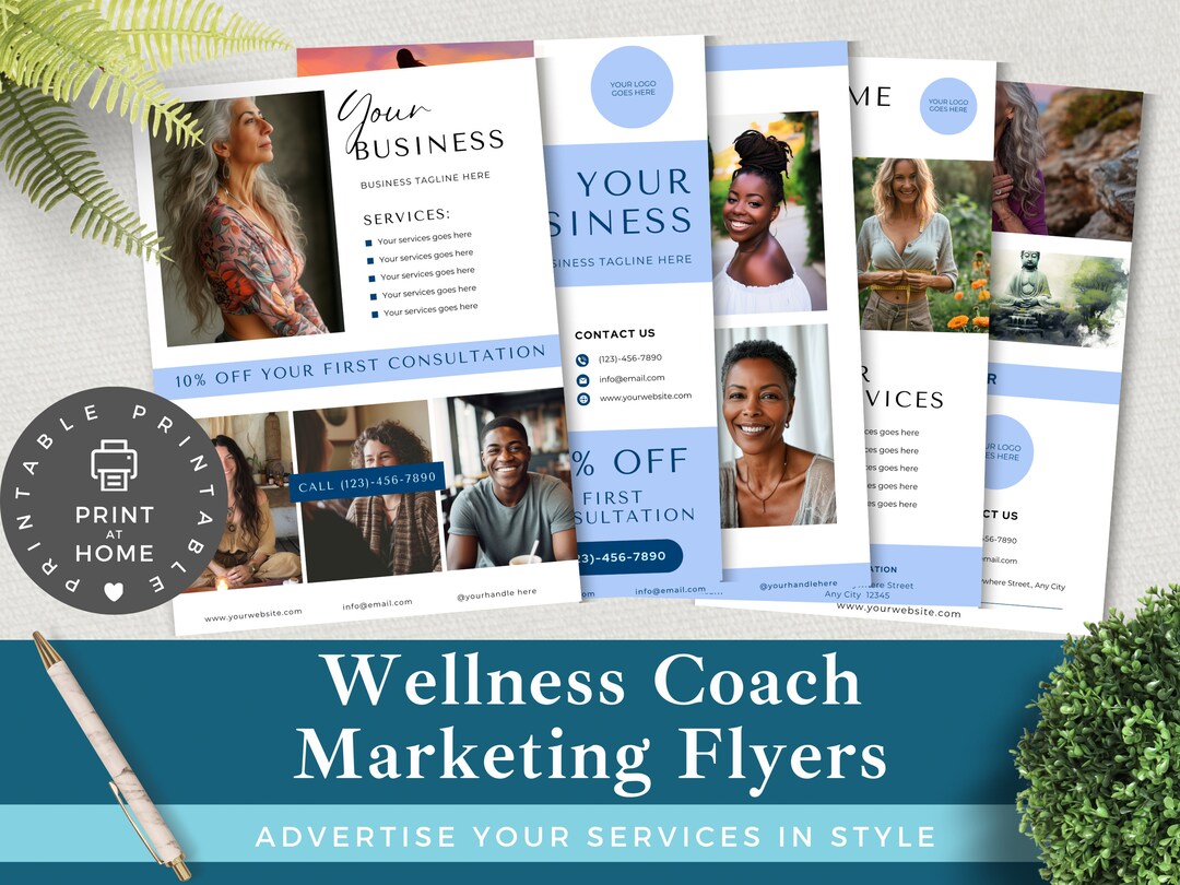 Wellness Coach Flyer Templates: Customizable Canva Designs - Etsy