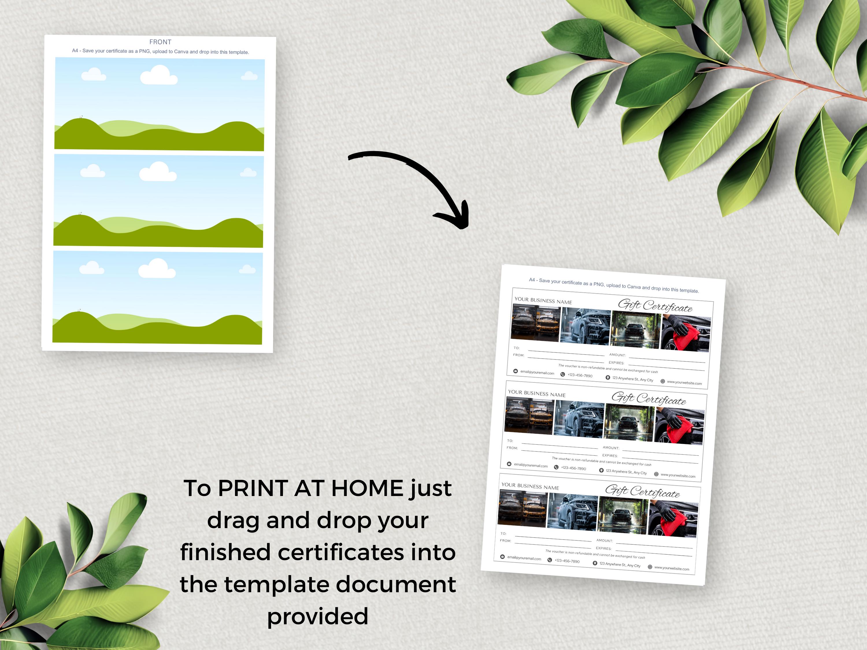 Editable SUV Detailing Gift Certificate | Car Cleaning Voucher ...