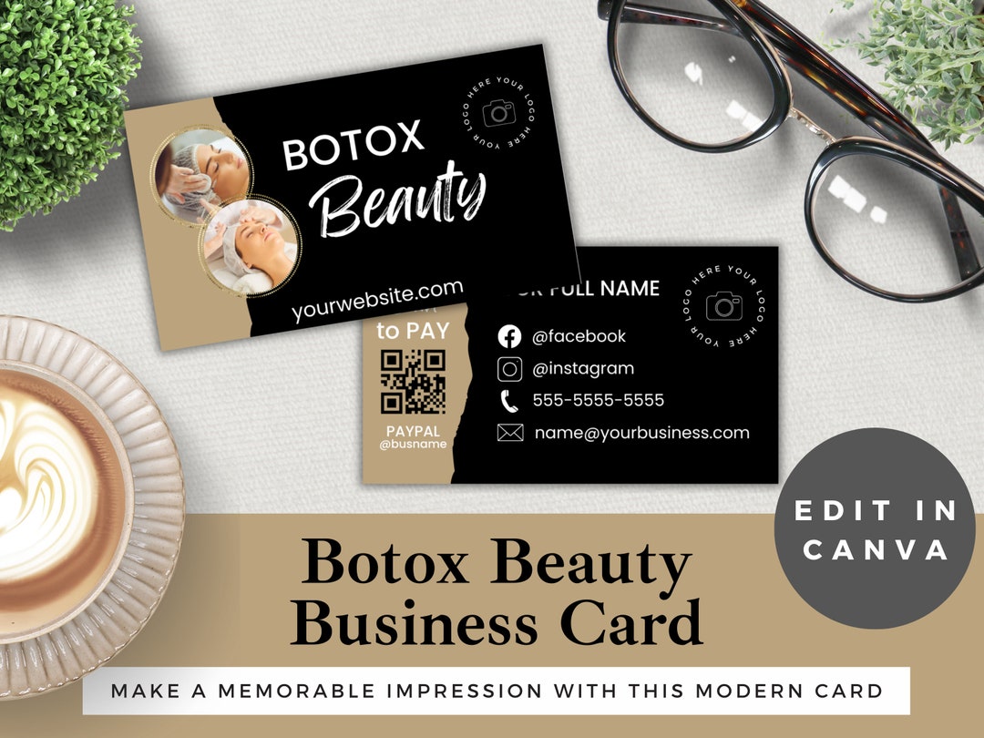 Botox Beauty Business Card | Editable Template | Edit in Canva ...