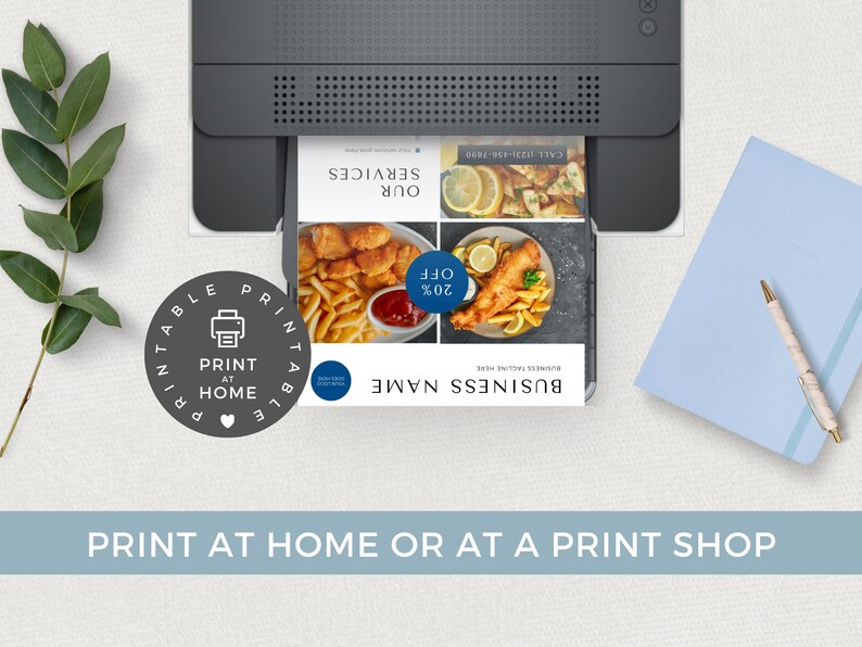 Editable Fish and Chips Flyer Template Bundle | DIY Restaurant ...