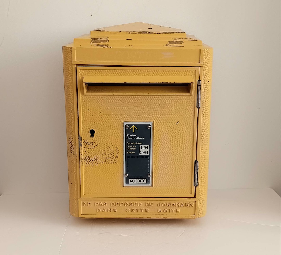 Rare Vintage French Mailbox La Poste PTT | French Outdoor Post Box ...