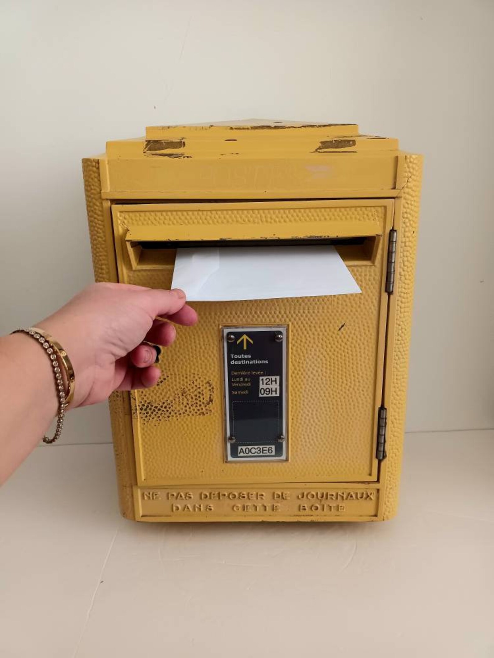 Rare Vintage French Mailbox La Poste PTT | French Outdoor Post Box ...