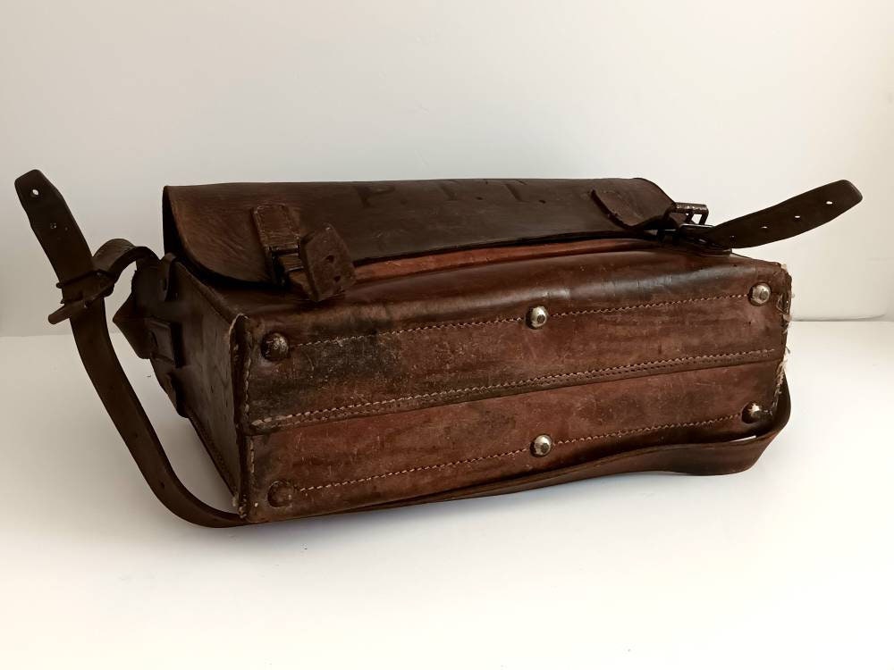 French Postman PTT Bg in Real Leather - Etsy Australia