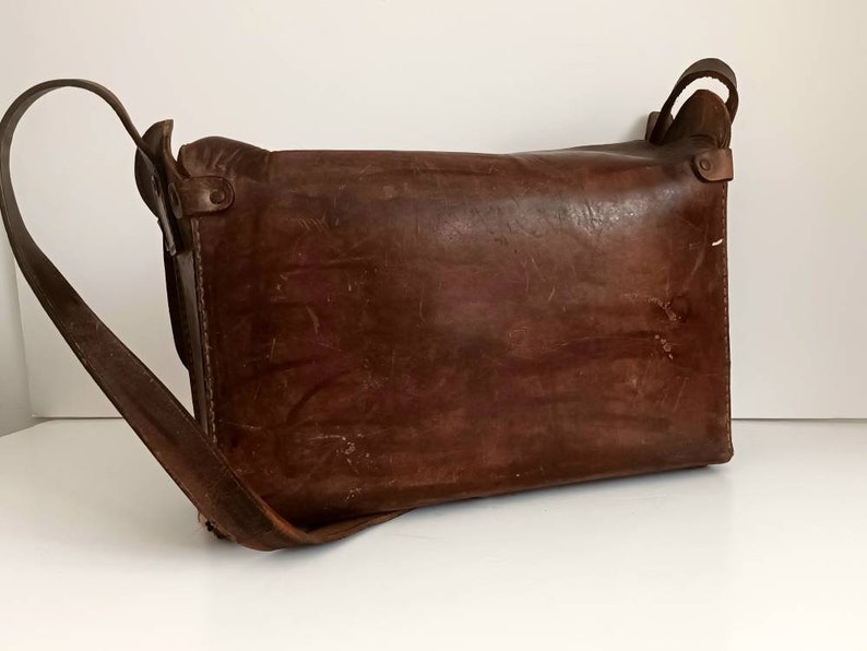 French Postman PTT Bg in Real Leather - Etsy