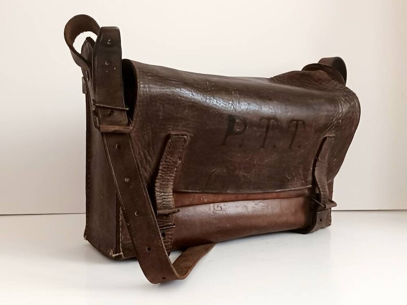 French Postman PTT Bg in Real Leather - Etsy Australia