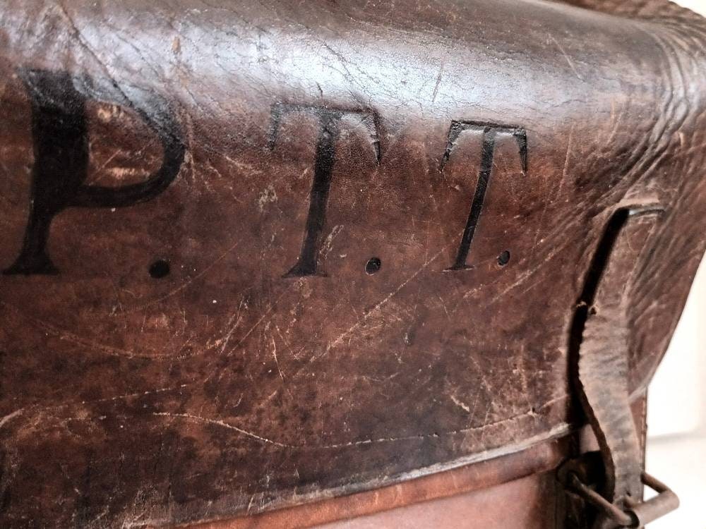 French Postman PTT Bg in Real Leather - Etsy Australia
