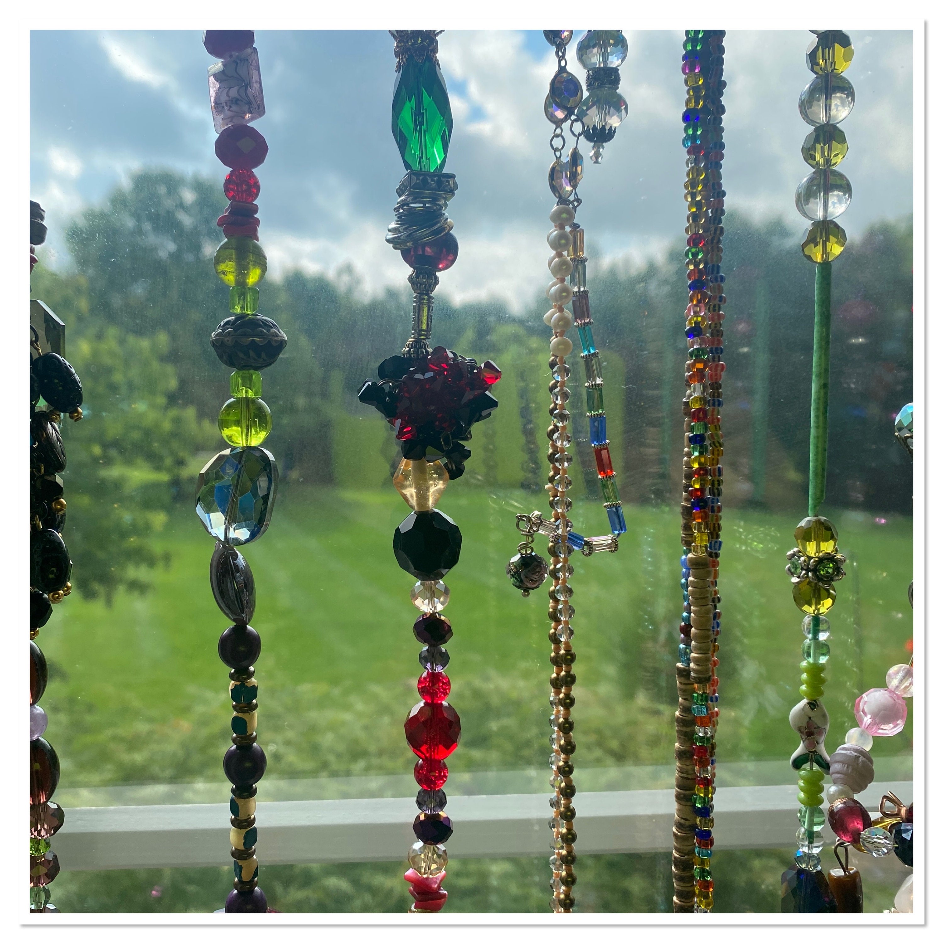 Sun Catcher Crystal & Beaded Window Treatment OR Unique Colorful ...