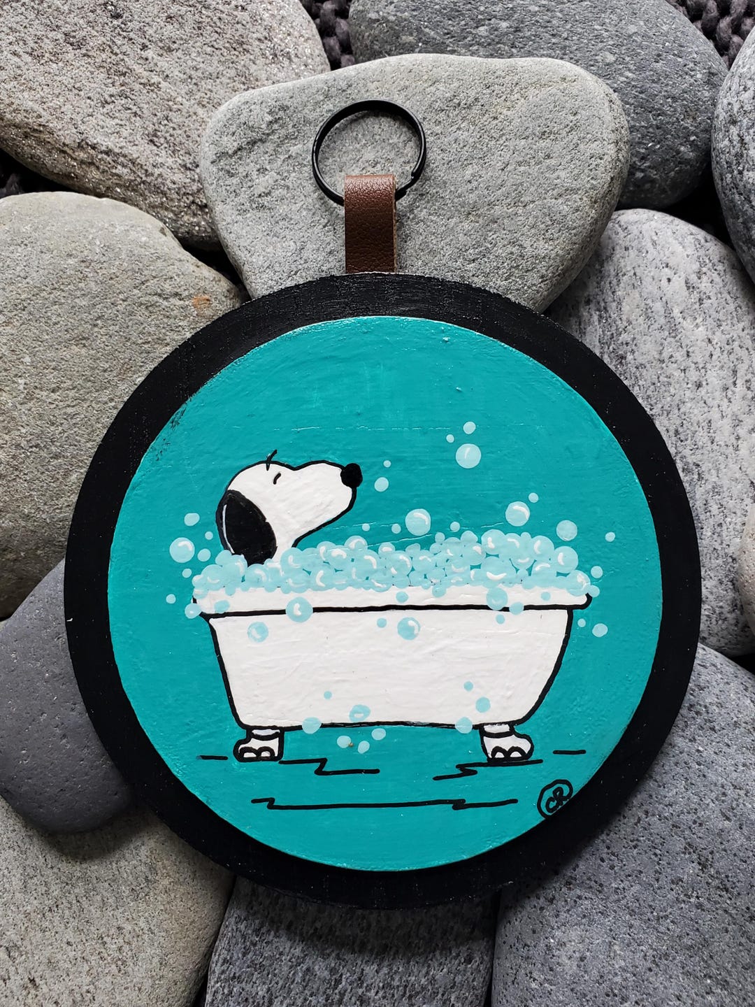 Snoopy Inspired Hand Painted 5x5 Circular Accent Piece - Etsy