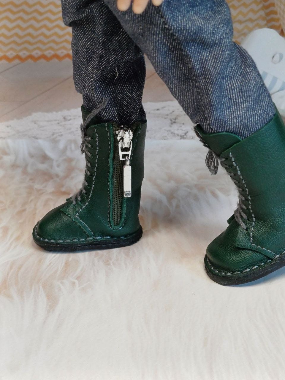 Leather Boots With a Zipper. Shoes for Paola Reina Doll, Boots for ...