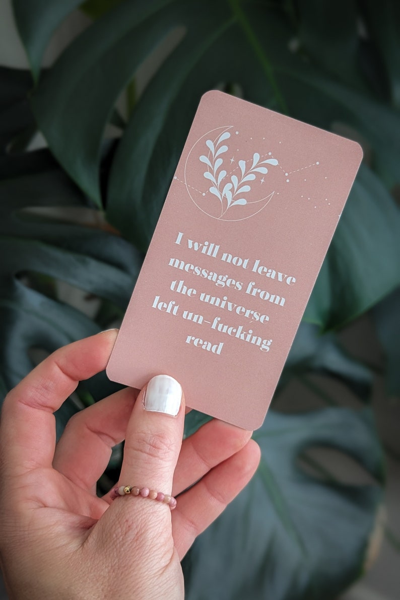 Sweary Positive Affirmations Cards, Tarot Style | Badass Affirmations ...