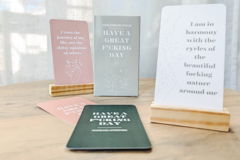 Sweary Positive Affirmations Cards, Tarot Style | Badass Affirmations ...