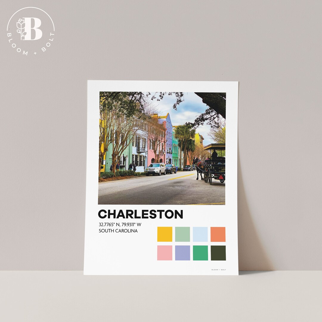 Charleston South Carolina Poster Digital Download | City Art Prints ...