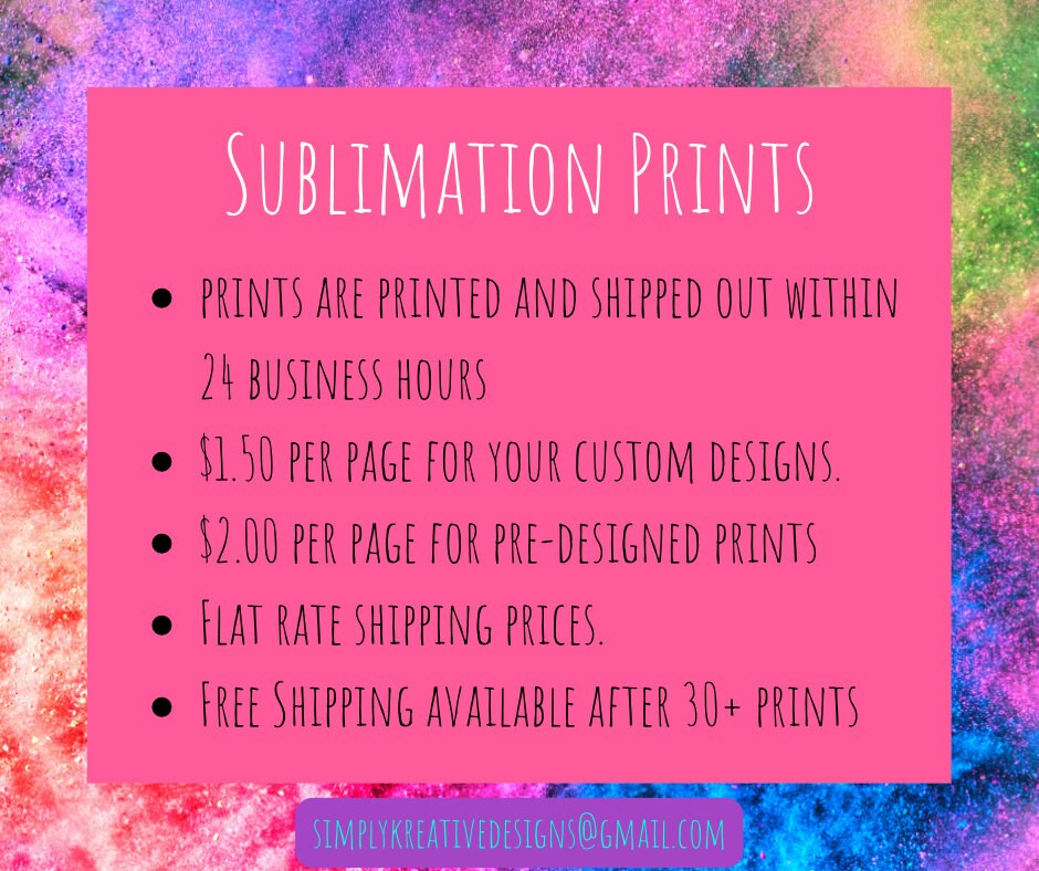 Sublimation Designs Print Your Own - Etsy