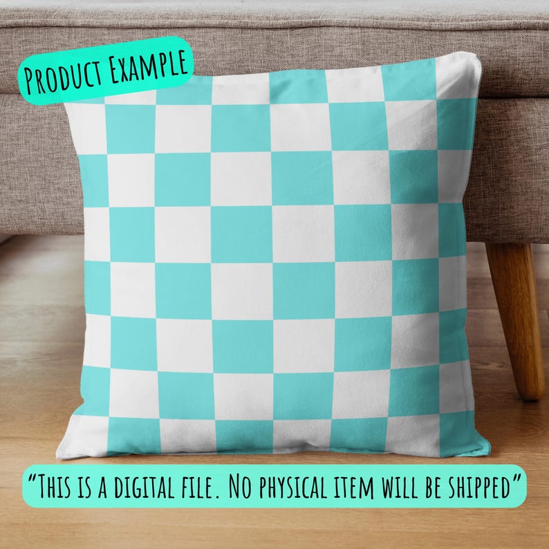 Blue Checkered Pattern PNG Digital Download - Etsy